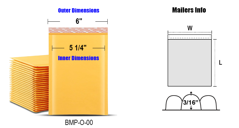 Low Prices on Kraft bubble Mailers 3/16" Bubble Lining - 8NET