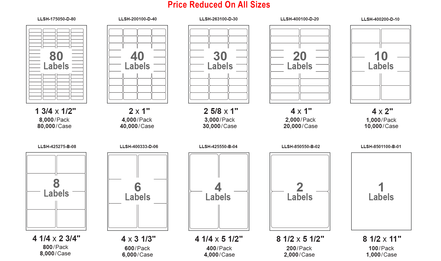 Laser Labels - ( Work in Laser & Inkjet Printers ) - Labels - Shipping ...
